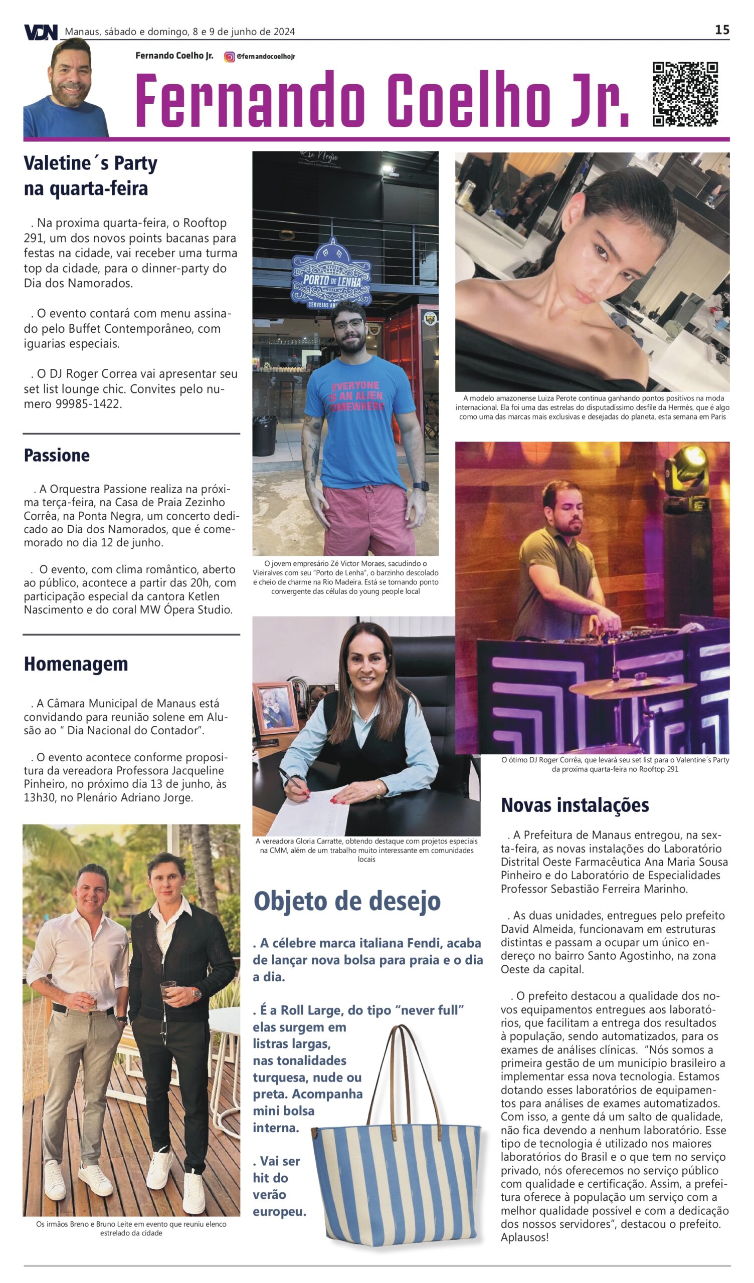 Coluna Fernando Coelho Jr - 08 e 09/06/2024 - Vanguarda do Norte