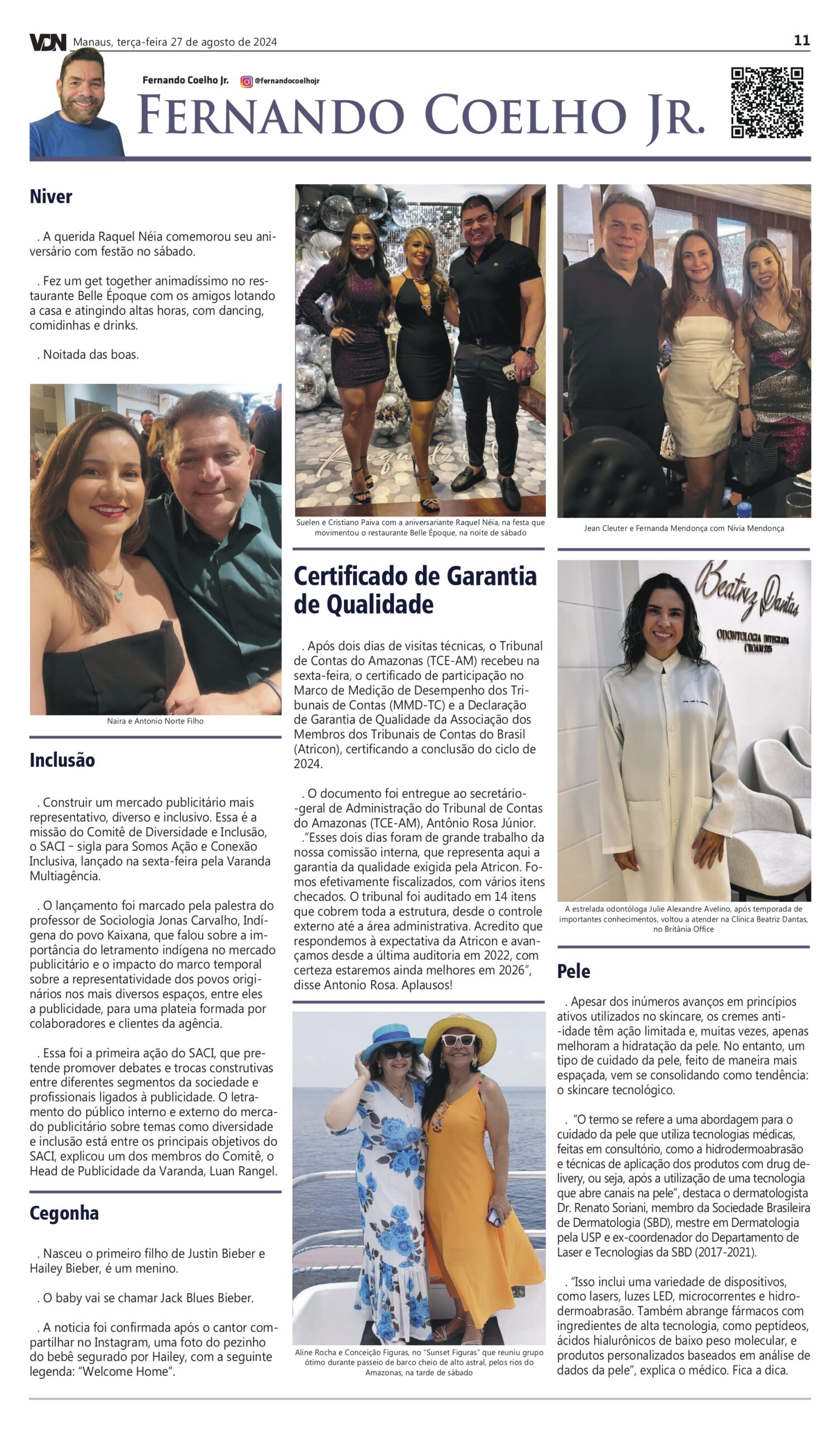 Coluna Fernando Coelho Jr - 27 de agosto de 2024 - Vanguarda do Norte