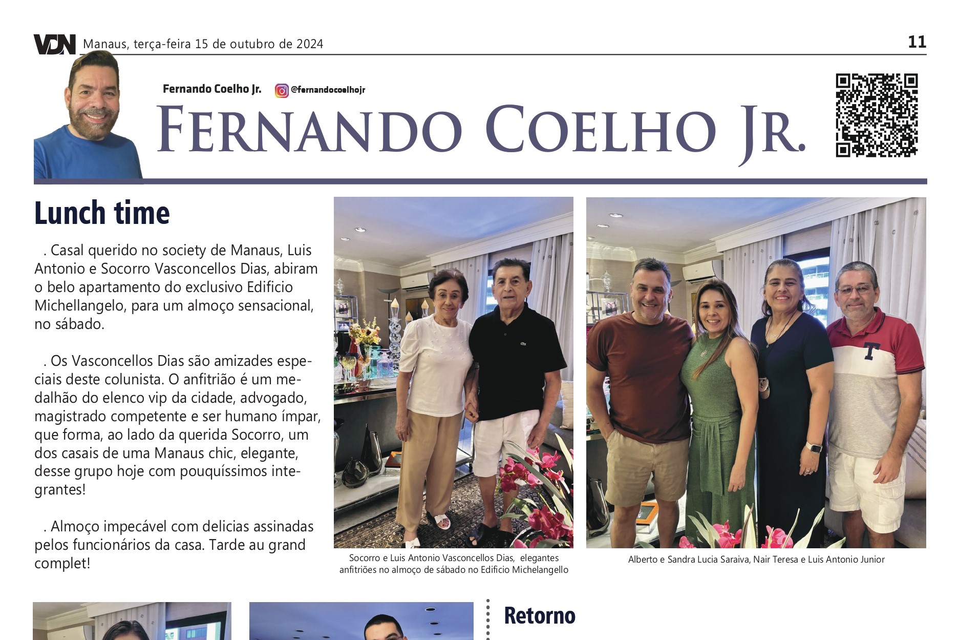 Coluna Fernando Coelho Jr - 15 de Outubro de 2024 - Vanguarda do Norte